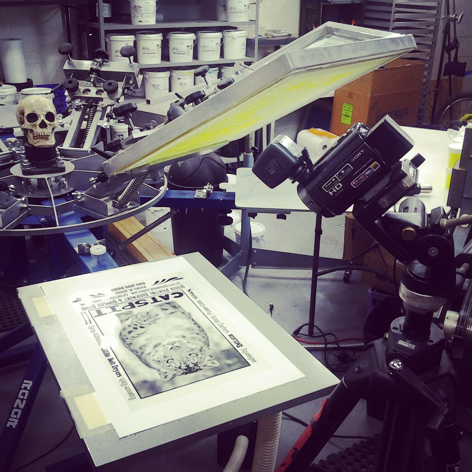 1 Color Halftone Water Based Ink Poster Screen Printing Video | Learn ...